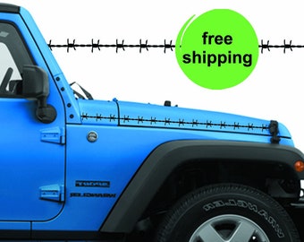 Barbed wire decal | Etsy