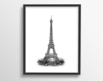 Eiffel tower print | Etsy
