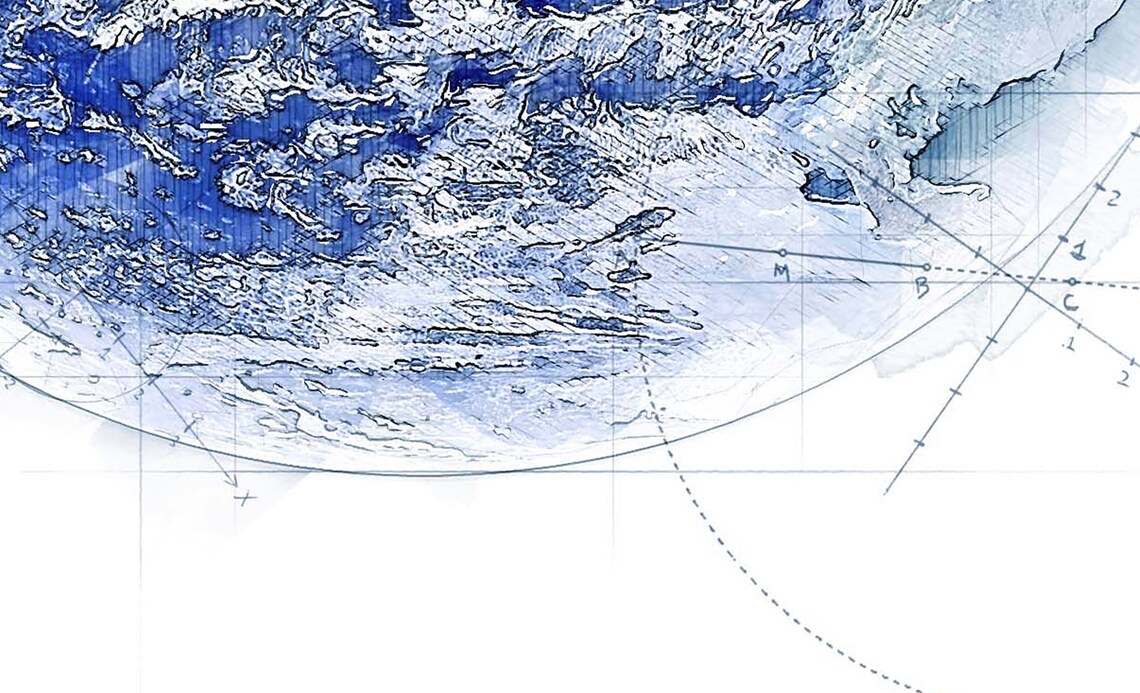 Earth Print Minimalist Blueprint Space Poster Solar | Etsy