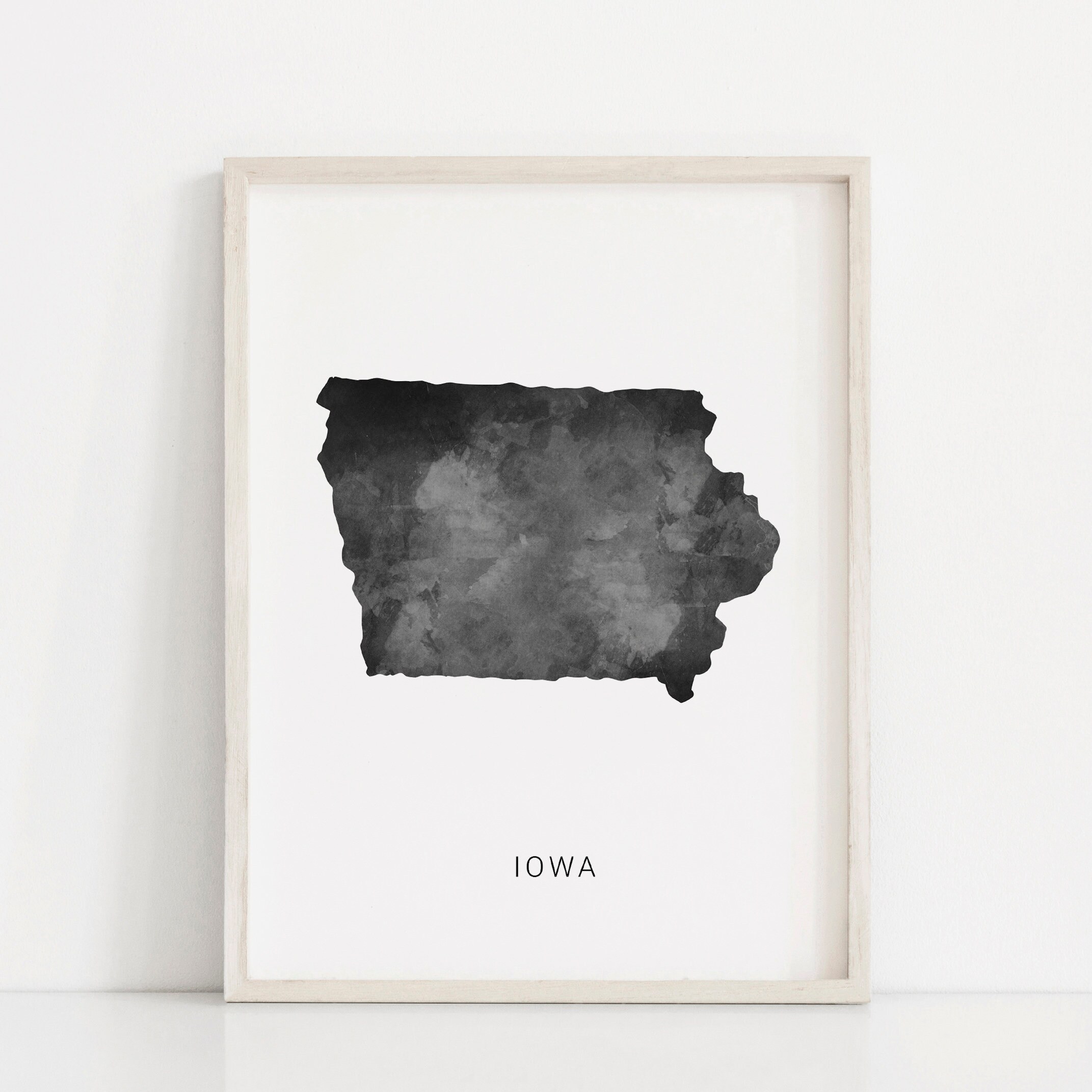 Iowa Map Print Iowa State Map Art Iowa State Map Print Map - Etsy