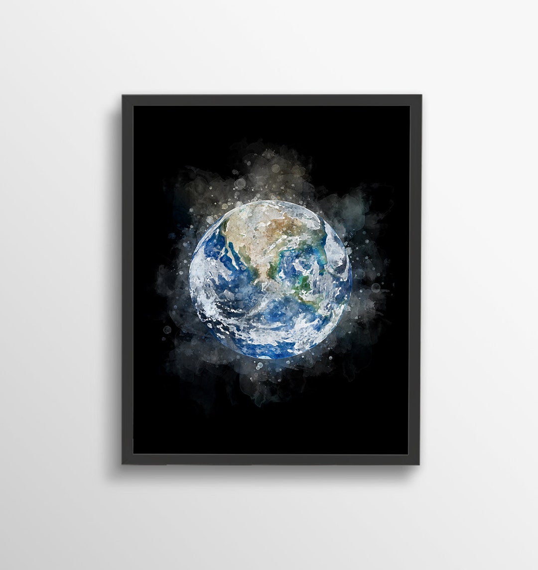 Earth Print, Earth Poster, Earth Printable, Solar System Print, Planet ...