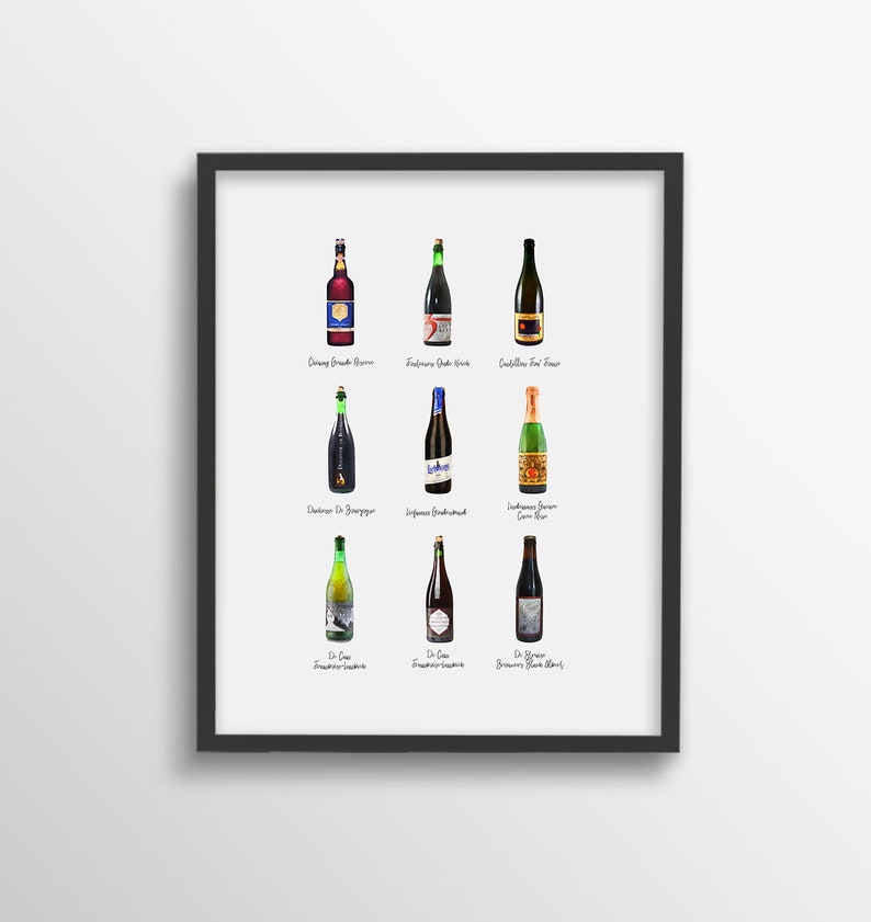 Beer Print Beer Poster Belgian Beer Print Beer Print Set of - Etsy
