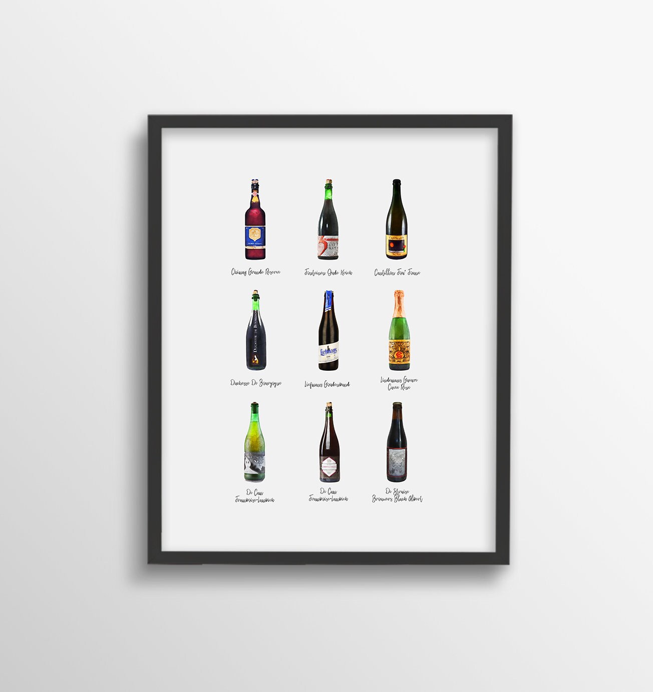 Beer Print, Beer Poster, Belgian Beer Print, Beer Print Set of 2, Gift ...