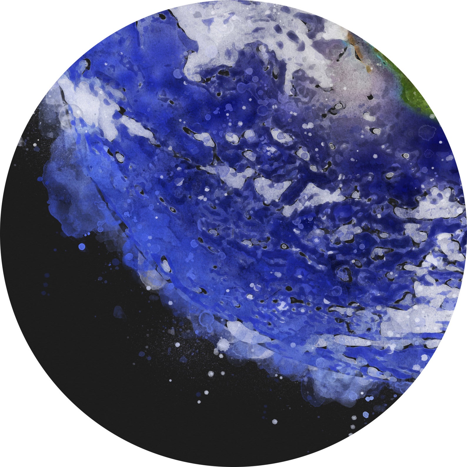 Earth Print Watercolor Space Poster Solar System Print - Etsy