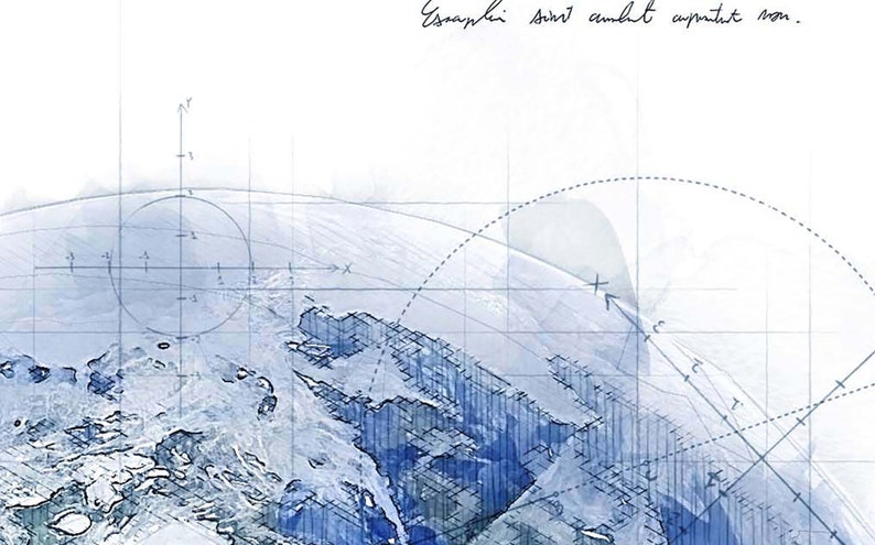 Earth Print Minimalist Blueprint Space Poster Solar - Etsy