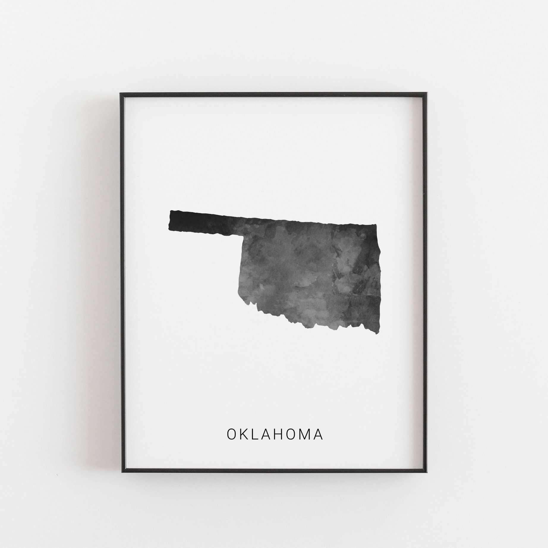 Oklahoma Map Print, Oklahoma State Map Art, Oklahoma, State Map Print ...