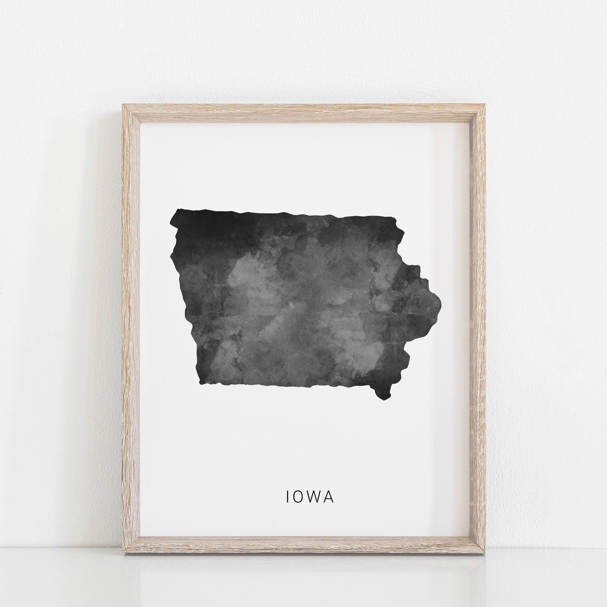 Iowa Map Print Iowa State Map Art Iowa State Map Print Map - Etsy