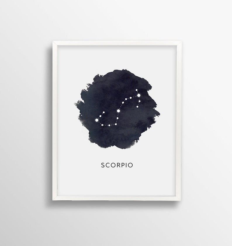 Scorpio Print Zodiac Printable Zodiac Wall Art Zodiac - Etsy