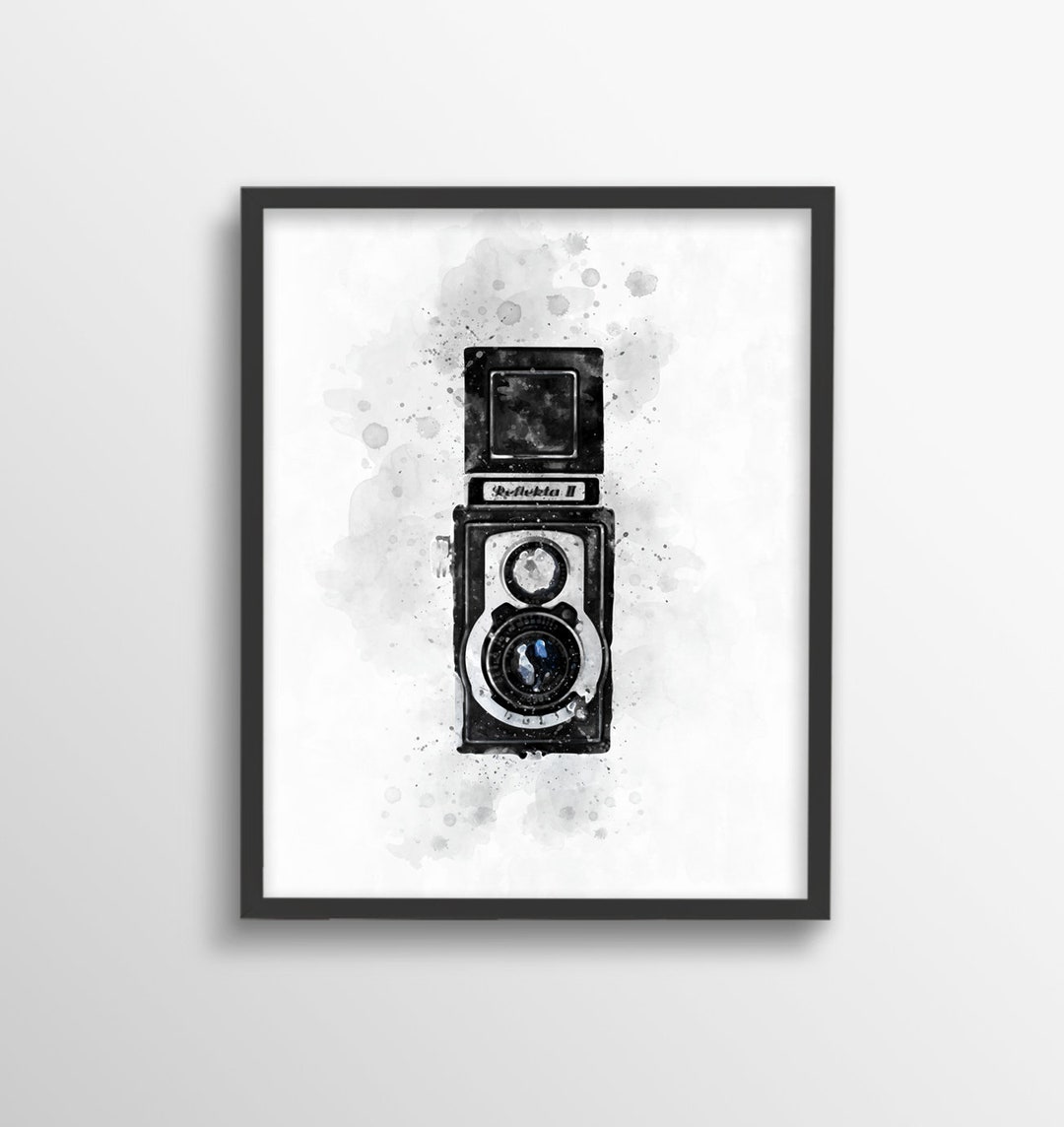 Camera Wall Art, Camera Print, Camera Printable, Watercolor Camera ...