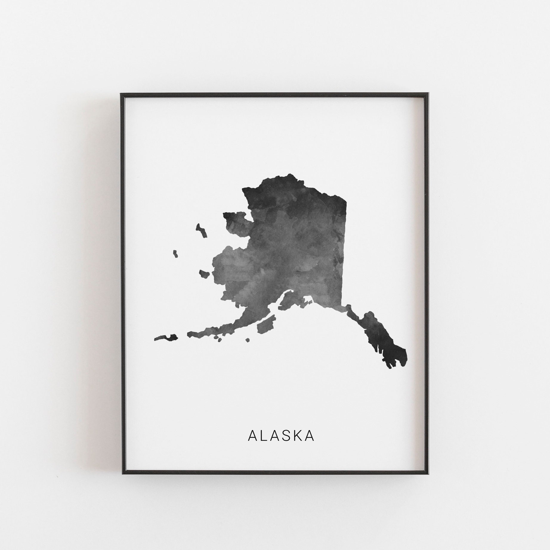 Alaska Map Print Alaska State Map Art State Map Print Map - Etsy