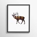 Elk Print, Elk Printable, Elk Wall Art, Forest Wall Art, Double ...