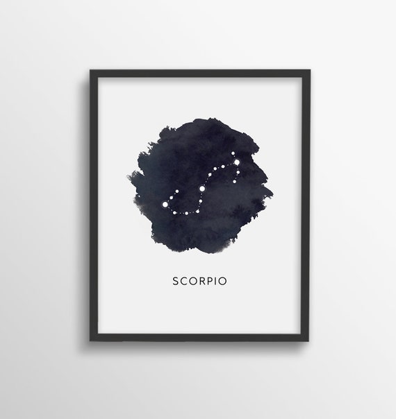 Scorpio Print Zodiac Printable Zodiac Wall Art Zodiac | Etsy