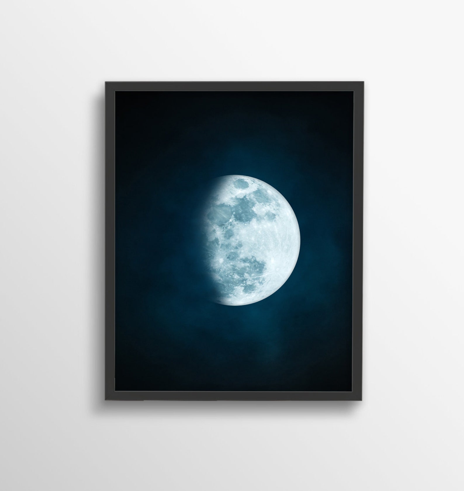 Moon Wall Art Set Moon Phases Print Set Lunar Wall Art Set - Etsy