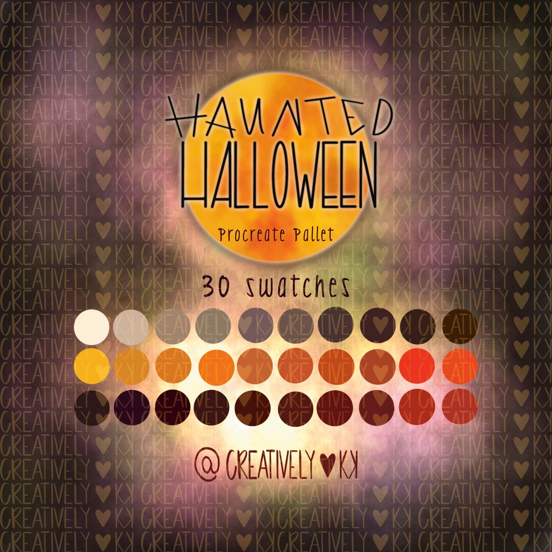 Haunted Halloween Procreate Color Pallet | Procreate Swatches | Digital ...
