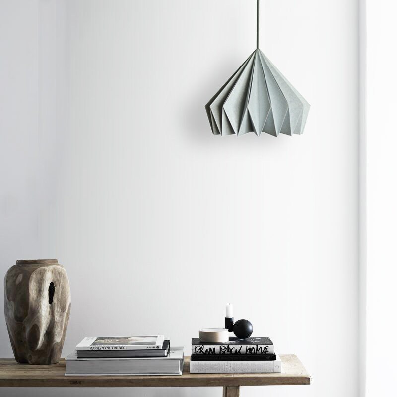 Brownfolds Light Blue Paper Origami Lamp Shade Vanilla Bliss - Etsy