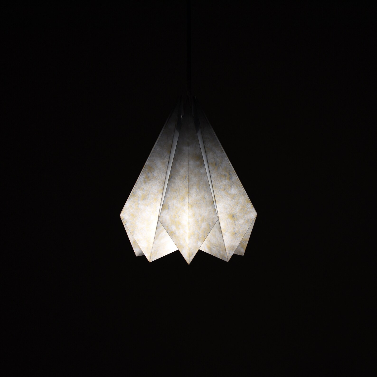 Brownfolds Light Blue Paper Origami Lamp Shade Vanilla Bliss - Etsy