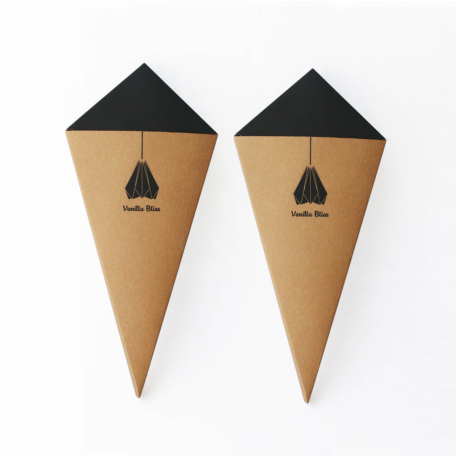 Brownfolds Light Blue Paper Origami Lamp Shade; Vanilla Bliss Dual Pack ...