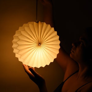 Brownfolds 2 in 1 Hanging & Table Lamp, Ferris Origami Lampshade; White ...