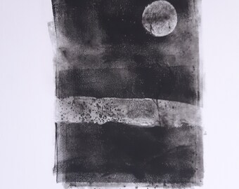 Abstract Collagraph - Etsy