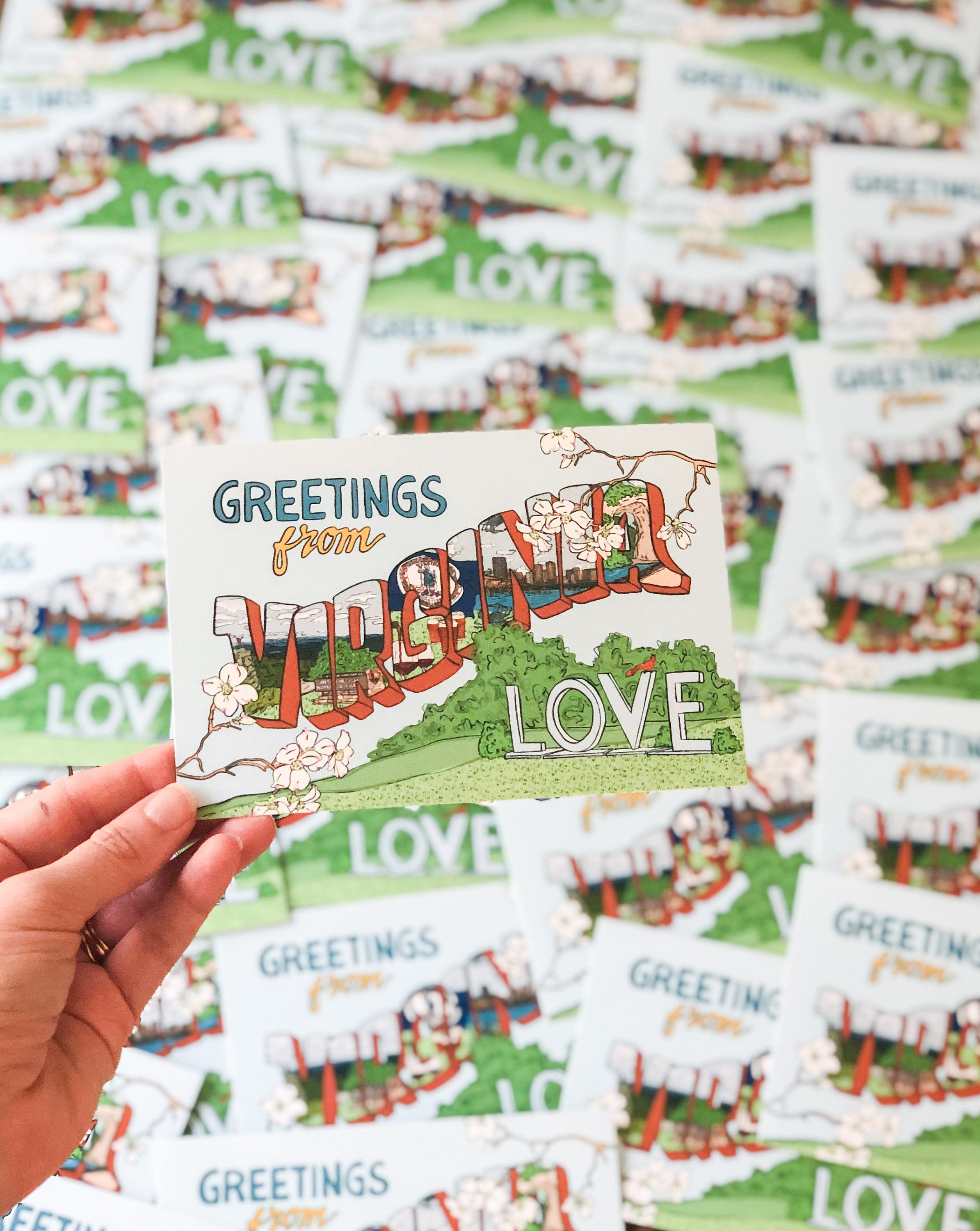 Virginia Postcard Greetings From Virginia Postcard - Etsy Singapore