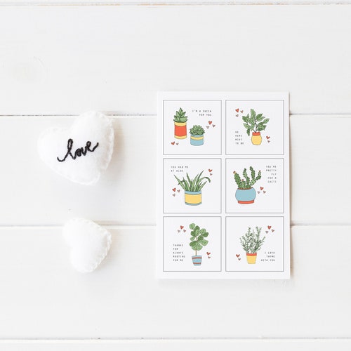 Cute Plant Pun Cards Printable Valentines Day Card Plant - Etsy