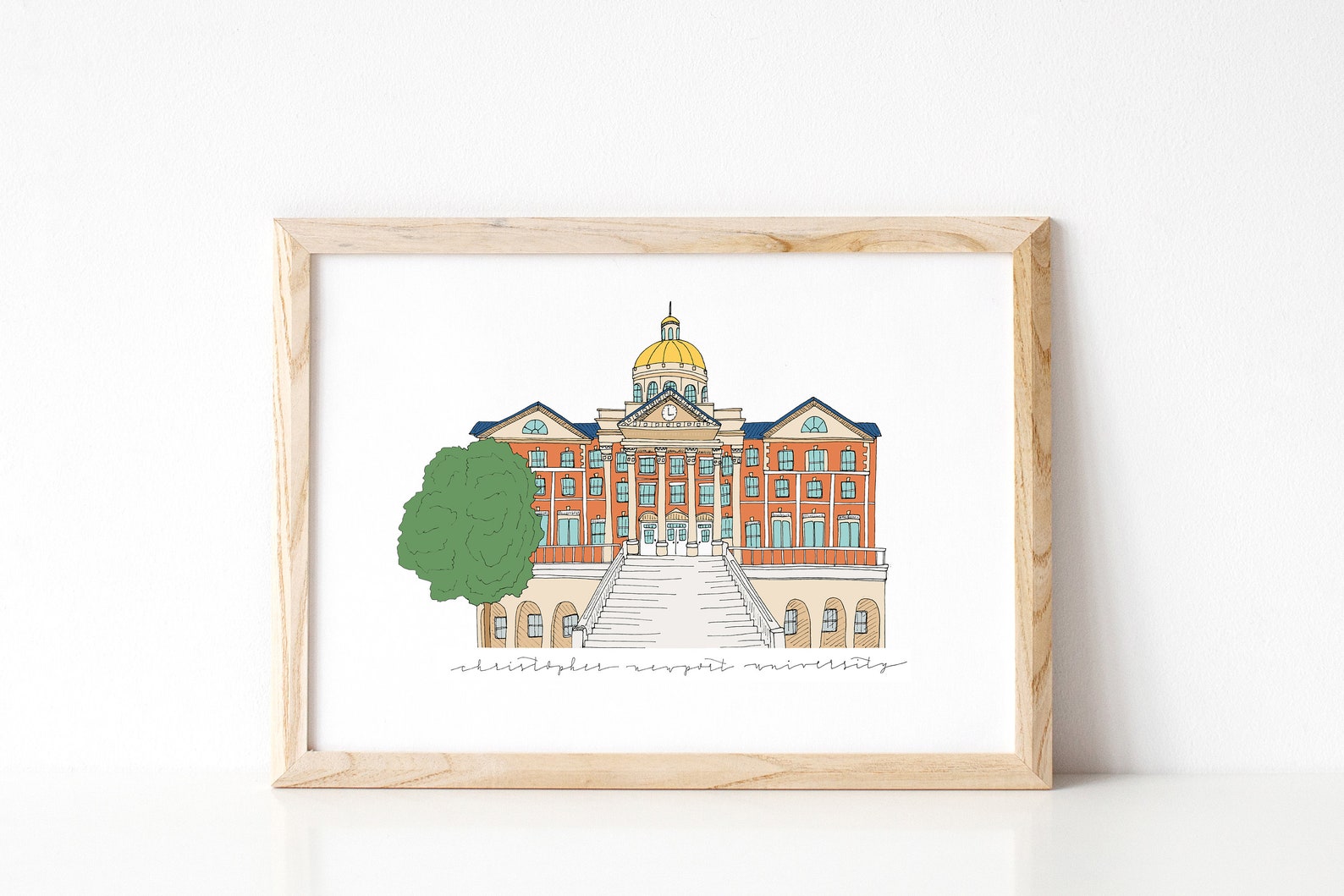 Christopher Newport University Print | Etsy