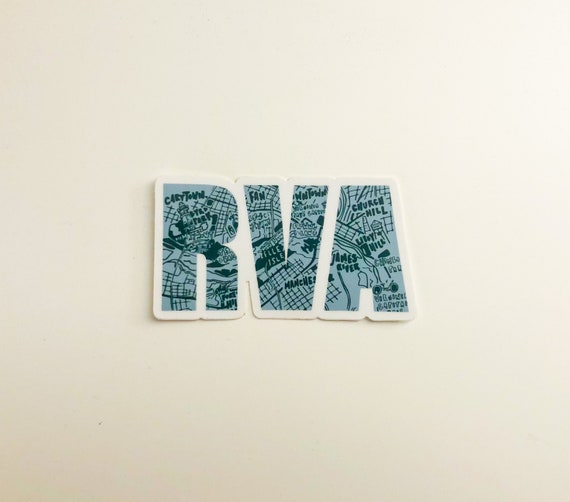 RVA Sticker Richmond Va Sticker Vinyl Decal for Water | Etsy