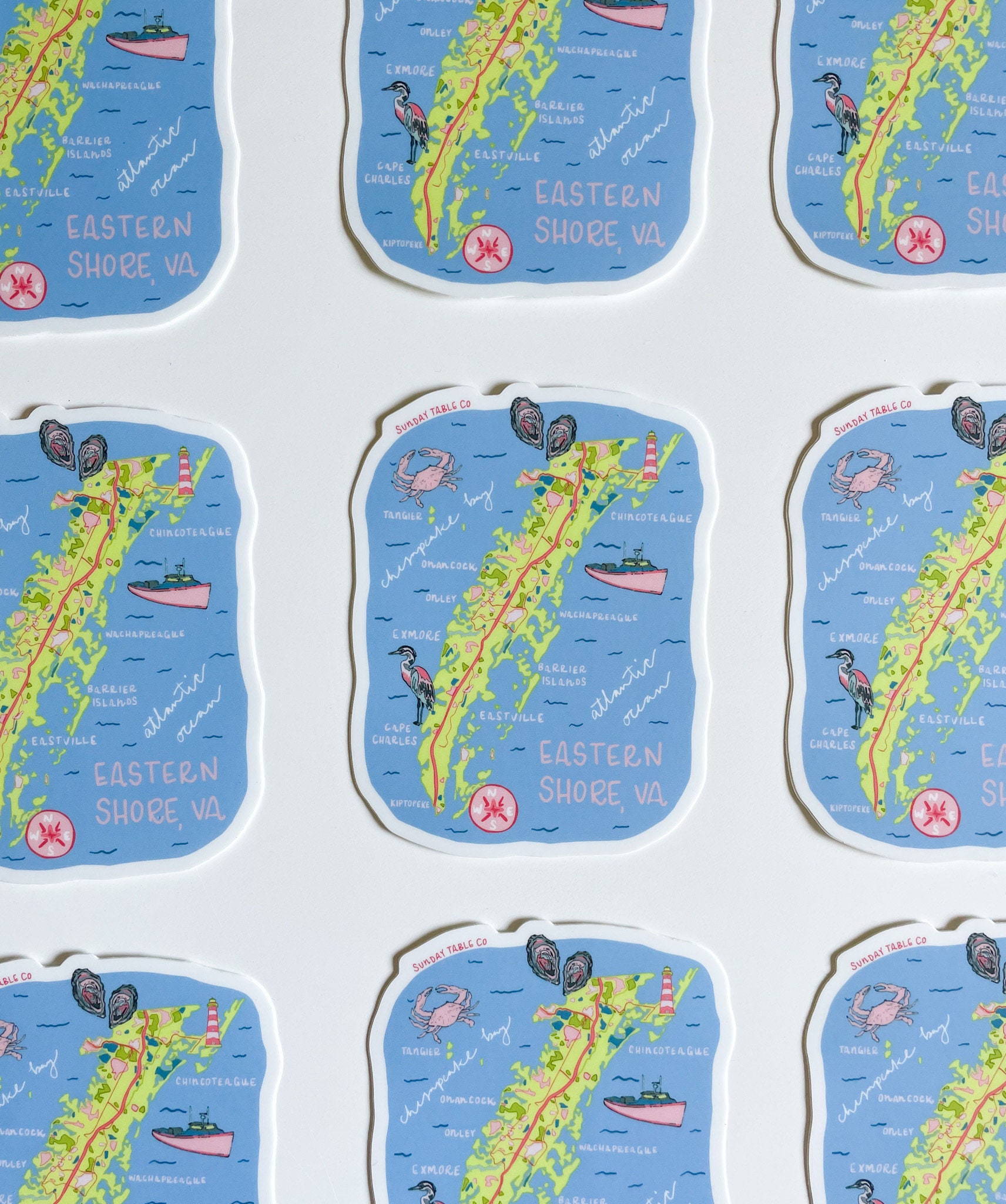 Eastern Shore Virginia Map Sticker | Die-cut Vinyl Decal - Etsy