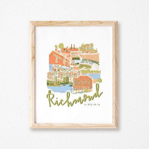 Richmond VA Map Print | Etsy