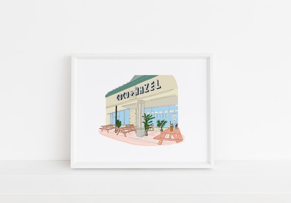 Coco Hazel Print RVA Restaurant Illustrations | Etsy