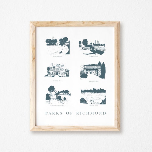 Richmond Map Print Richmond Va Collection | Etsy