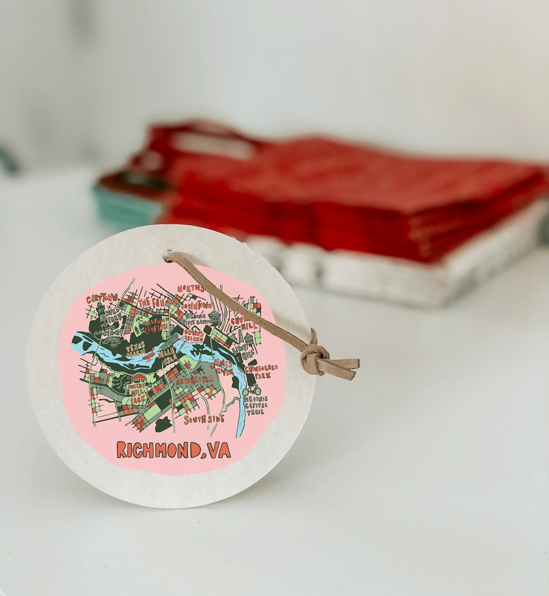 RVA Map Ornament || Bright & Quirky Richmond, Va Decor || Virginia ...