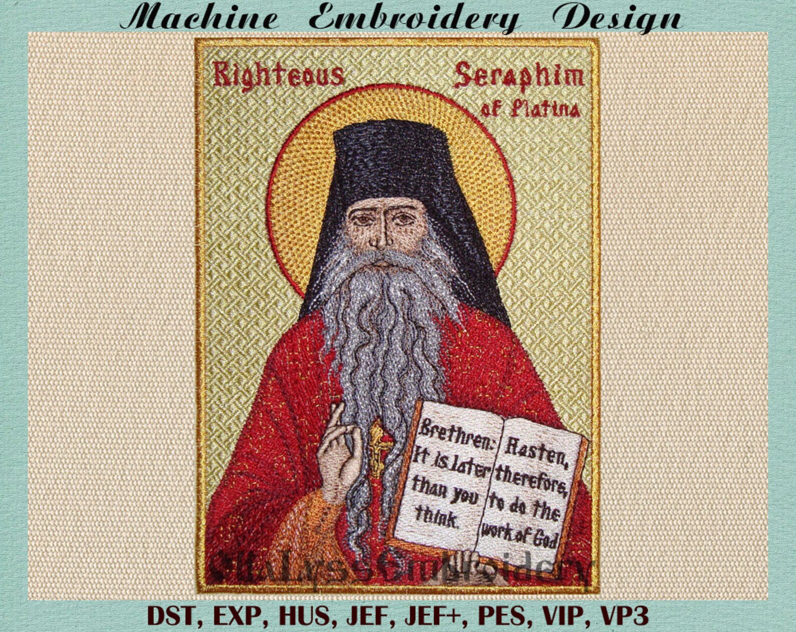 Icon of Father Seraphim rose of Platina Digital Machine | Etsy