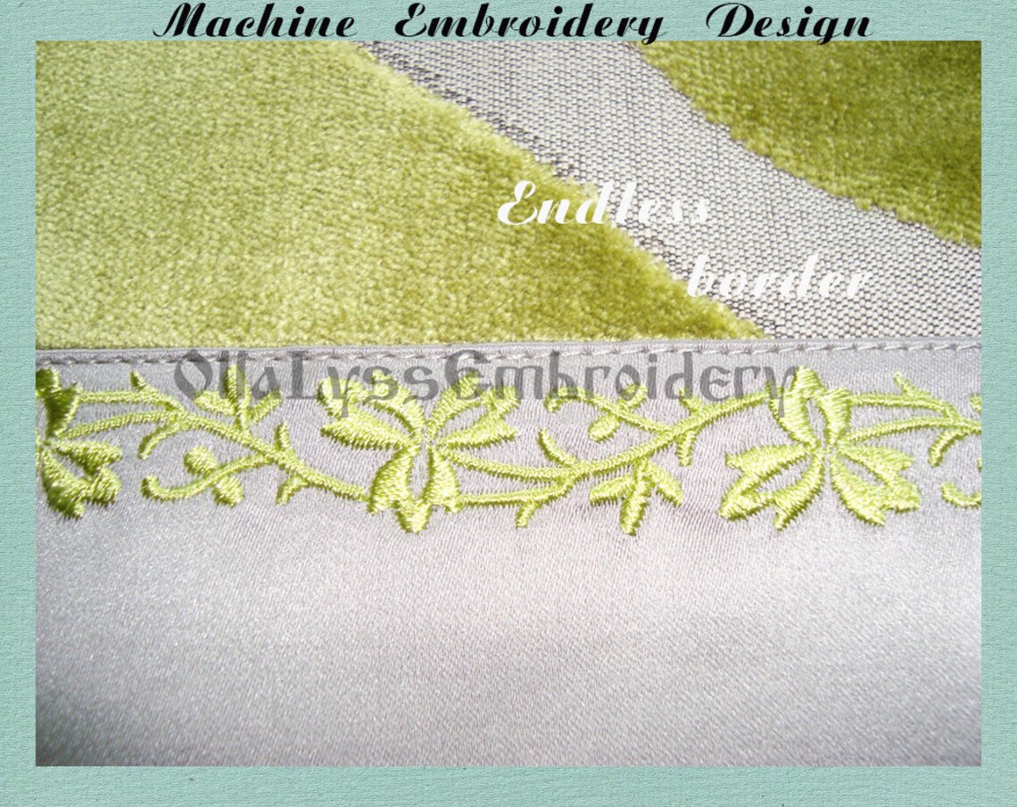 Endless Border Digital Machine Embroidery Design. | Etsy