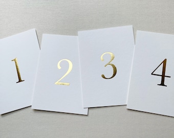 Gold or ANY COLOR Wedding Table Numbers Template 4x6 Printable Table ...