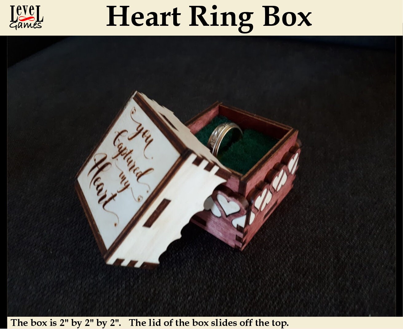 Heart Ring Box -- Laser-cut Design Files - Etsy Canada