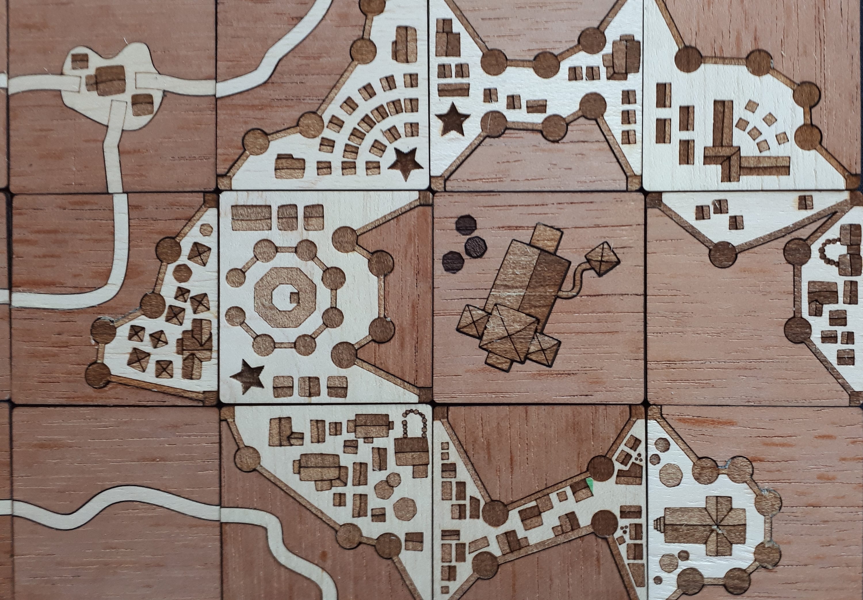 Deluxe Carcassone Tiles Laser Cutting Pattern - Etsy Canada