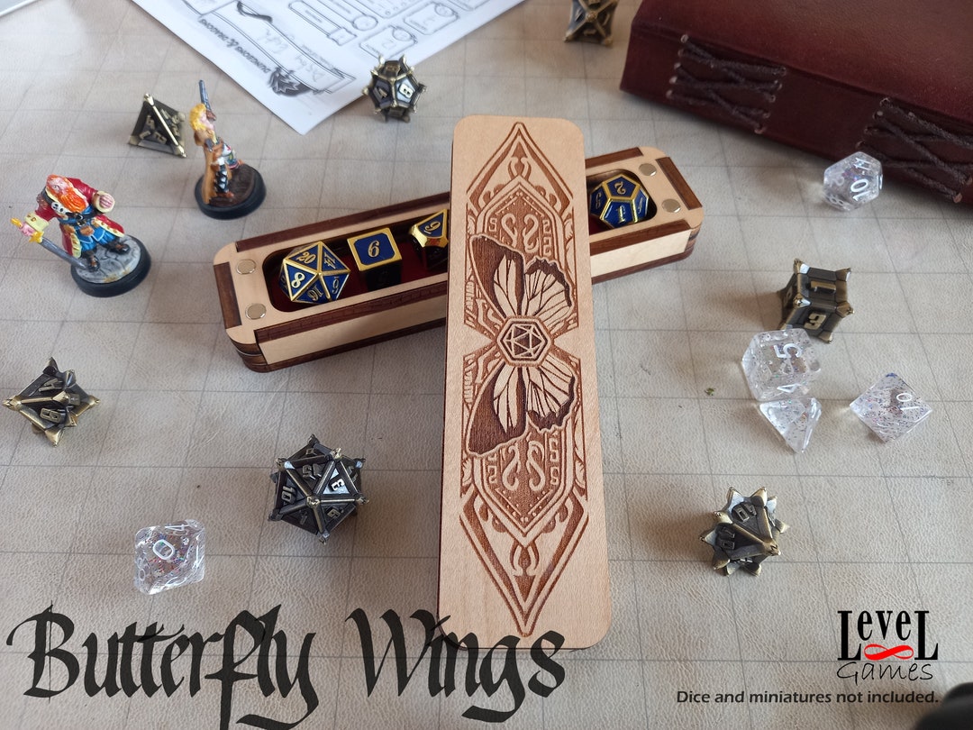 Dice Box Butterfly Wings Dnd Pathfinder RPG Role - Etsy