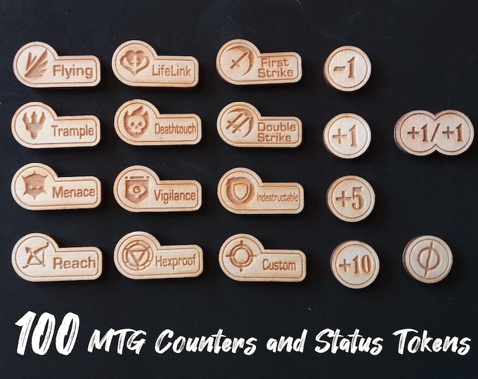 100 MTG Counters and Ability Tokens - Etsy