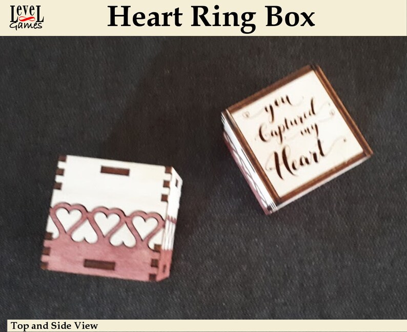 Heart Ring Box -- Laser-cut Design Files - Etsy Canada