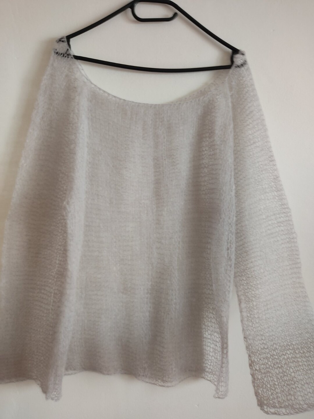 Handmade Knit Sweater Women's Wool Sweater Knit Lightweight Sheer ...