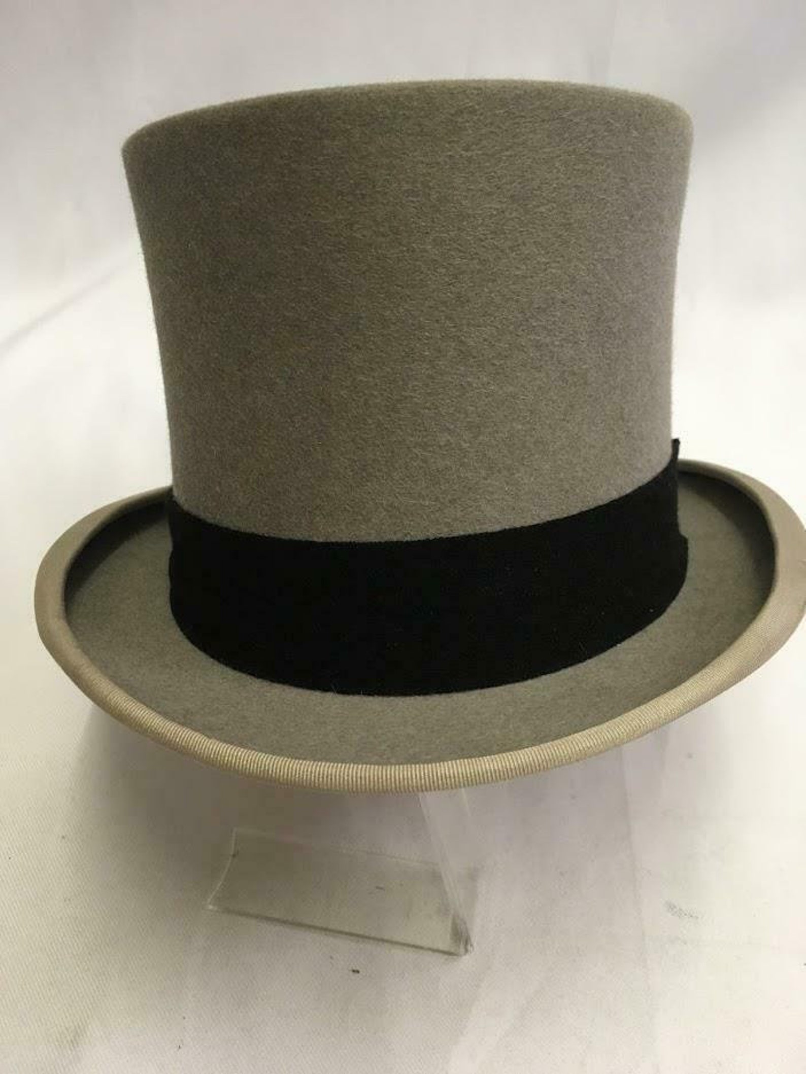 Vintage Grey Top Hat Lincoln Bennet Size 7 21.5 55 cm Victorian Wedding ...