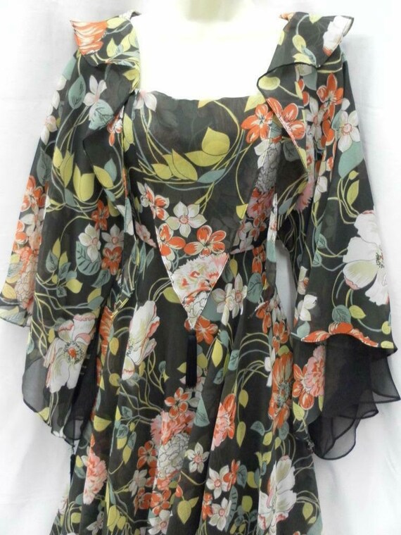 Vintage Jean Varon Designer Maxi Dress 1970s Boho Des… - Gem