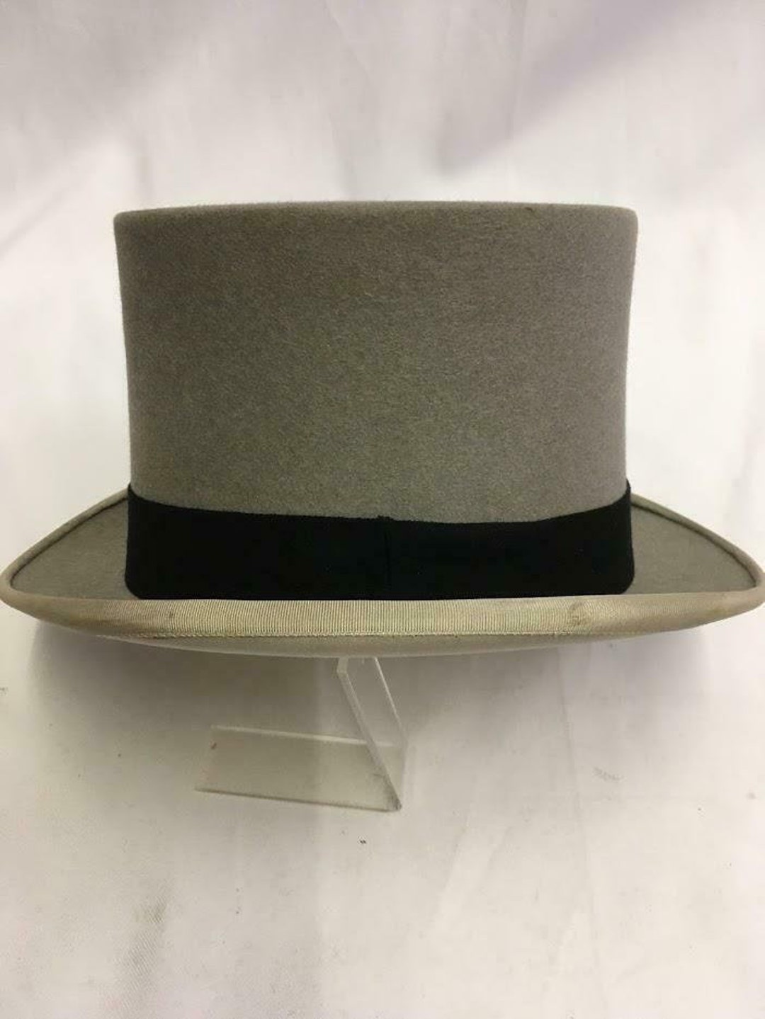 Vintage Grey Top Hat Lincoln Bennet Size 7 21.5 55 cm Victorian Wedding ...