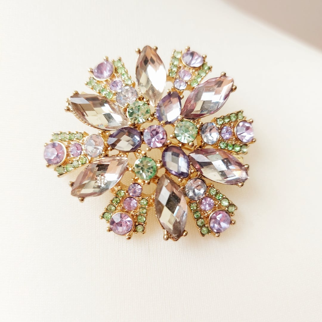 Vintage Napier Brooch - Stunning 1950’s Vintage Floral Brooch ...