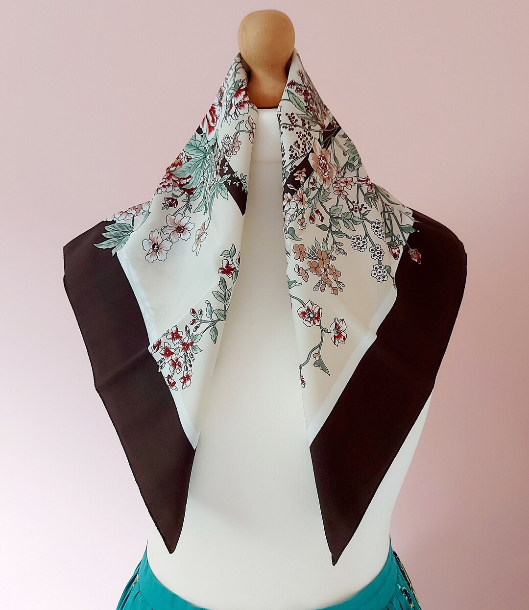 Vintage 1960s Floral Scarf Original 60s Scarf in Excellent Condition - Etsy