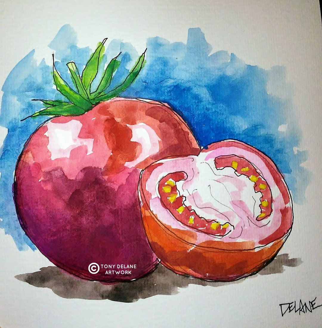 Tomato Art Print. 8x8 Inches in Size. Perfect for the Kitchen! - Etsy
