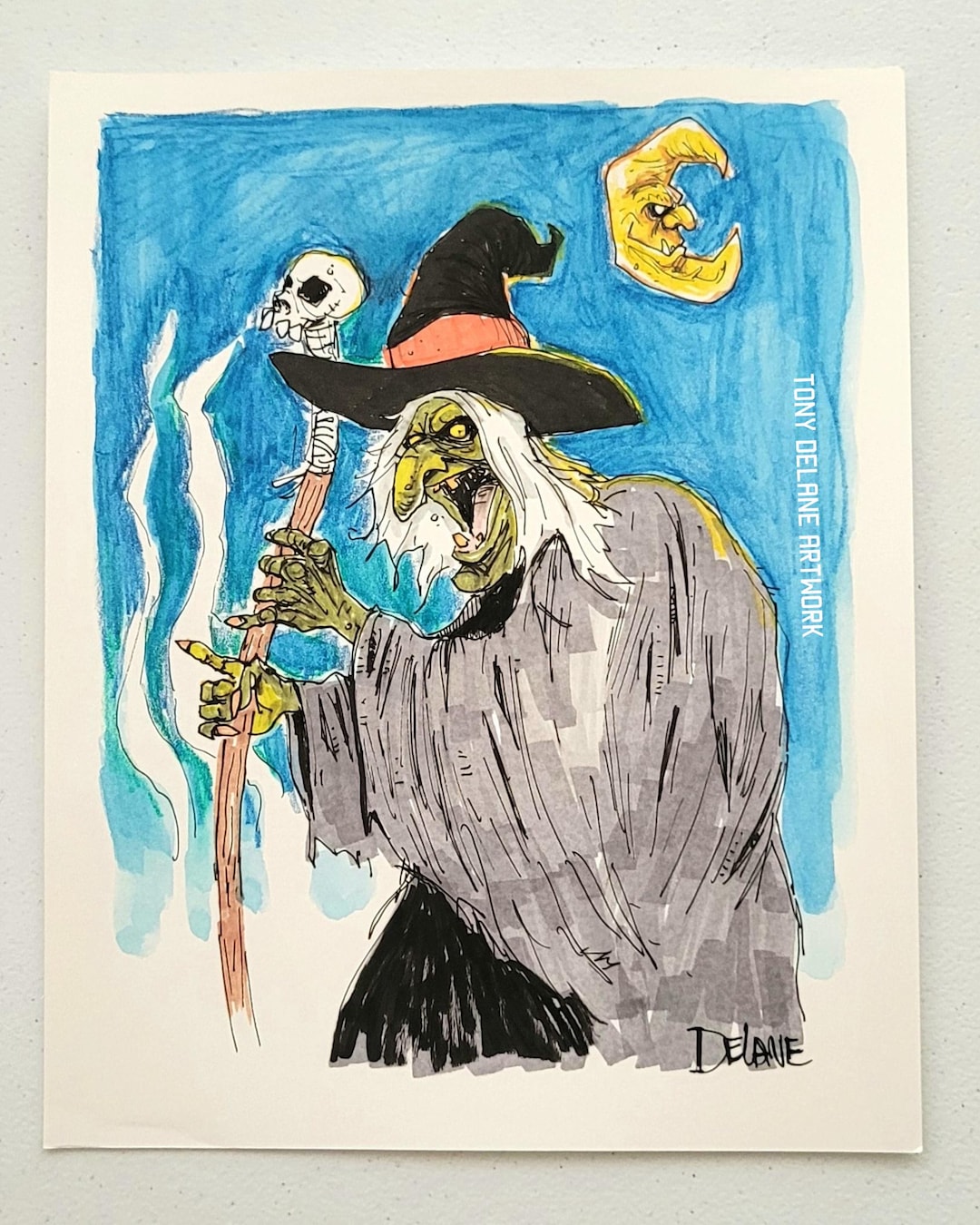 Original Halloween Witch Painting. She Was Created on 8x10 Inch Paper ...