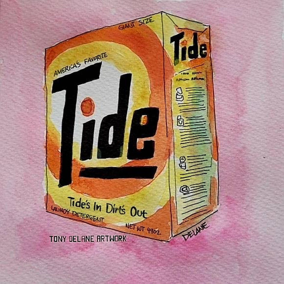 ORIGINAL Tide Detergent Watercolor. Created on 8 Inch by 8 Inch 300 Gsm ...