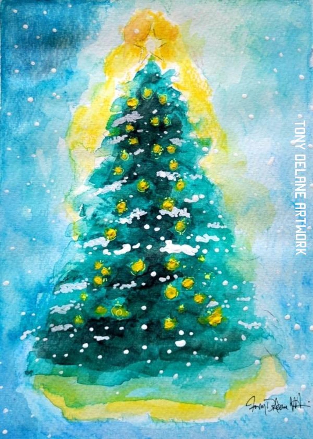 Original Silent Night Painting. Approximately 9x12 Inches in Size - Etsy